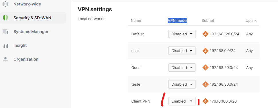 Solved: MX64 Client VPN Setup - The Meraki Community