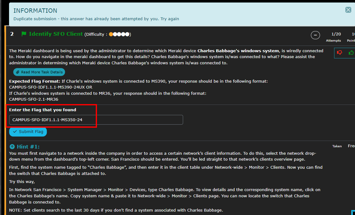 Black Belt - Meraki Deployment Stage 2 FY24 - Capture the Flag - The Meraki Community