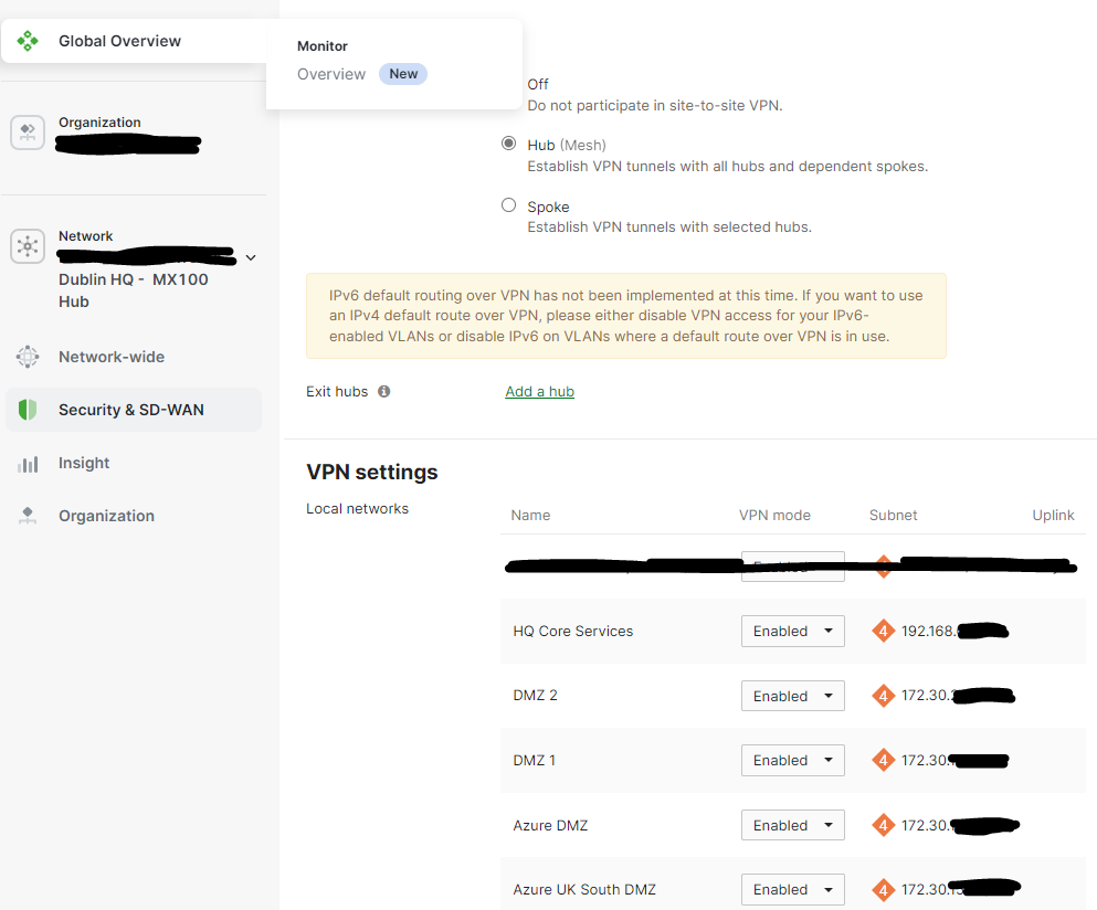 MX100 Hub migration to vMX's in Azure - The Meraki Community