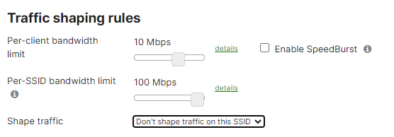 Solved: Limit bandwidth on guest wifi on MX - The Meraki Community