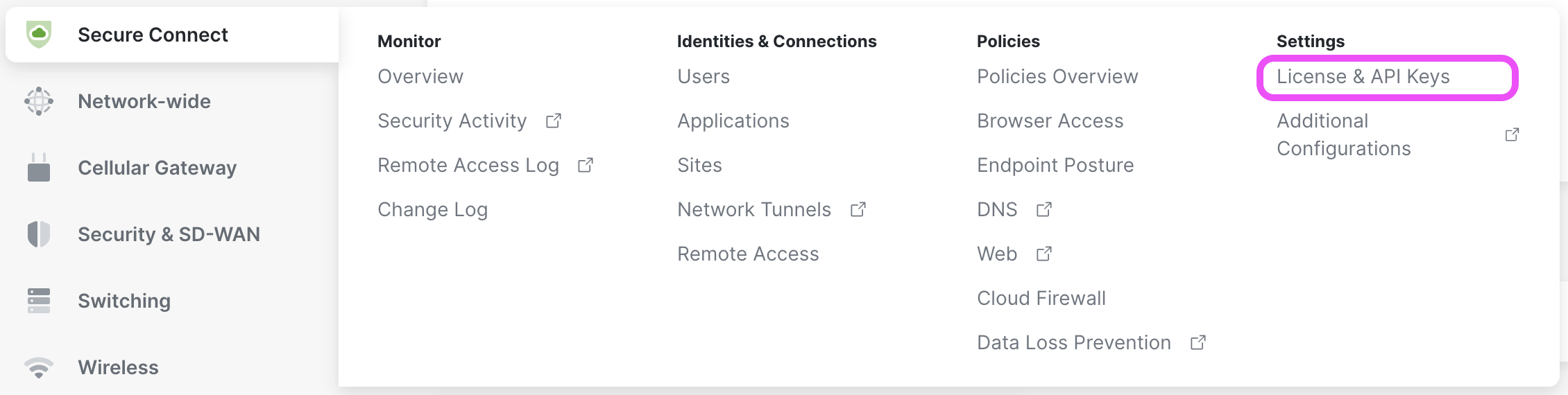 Secure Connect Licensing Visibility In Dashboard The Meraki Community 