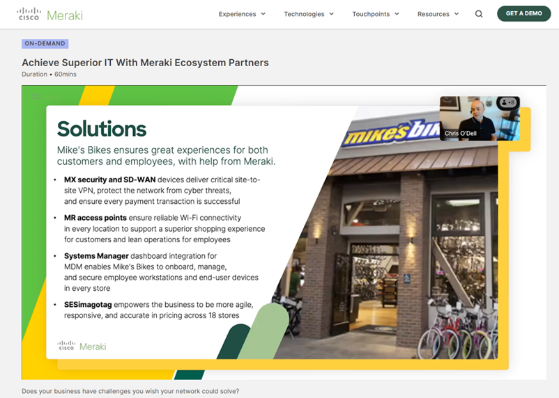 **Webinar Alert ON-DEMAND** Achieve Superior IT With Meraki Ecosystem ...