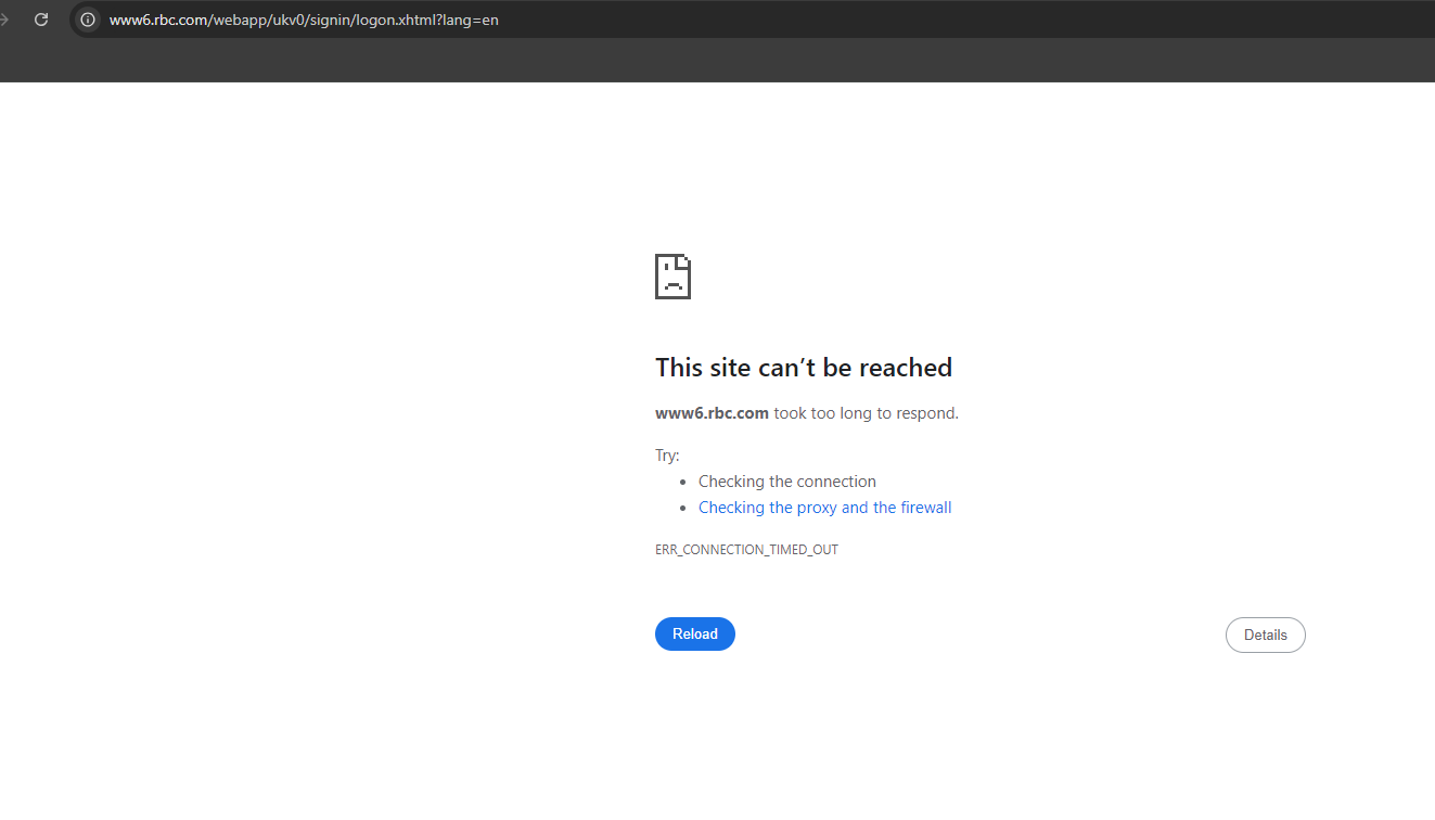 RBC Express URL is not working - The Meraki Community