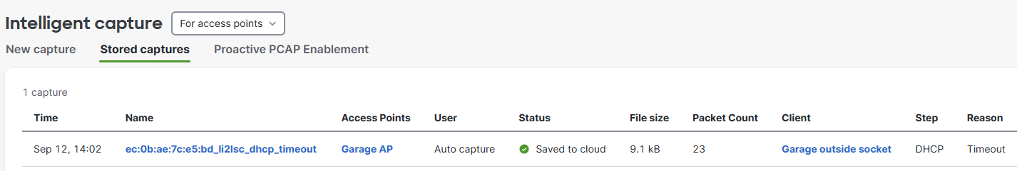 Intelligent Capture - MR (another new early access feature) - The Meraki Community