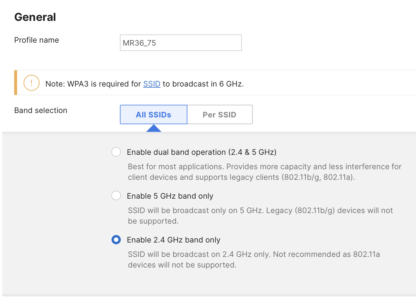 Solved: Re: How to turn off 5GHZ radio - The Meraki Community