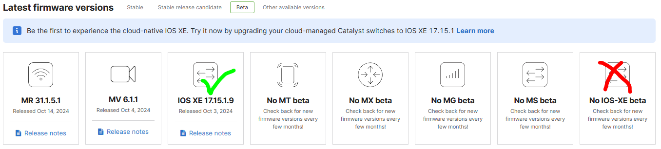Firmware upgrade display issue - The Meraki Community