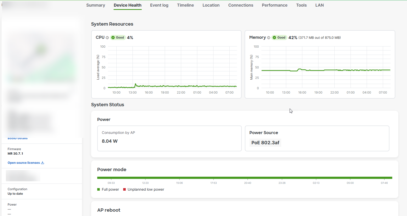 Early Access - AP Device Health - The Meraki Community