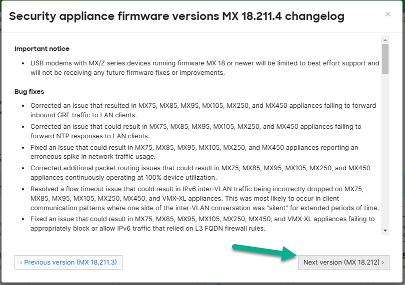 Re: New MX 18.212 stable secret release: load of fixes! - The Meraki Community