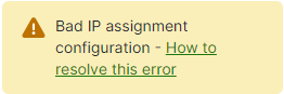 Meraki MX84 Error Bad IP assignment configuration - The Meraki Community