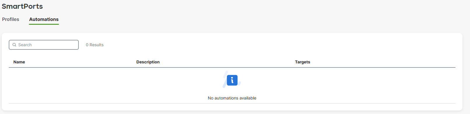 Smartports - No option to add an 'automation' - The Meraki Community
