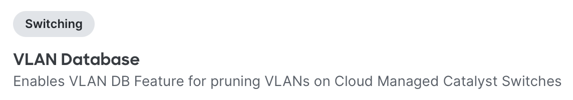 Early Access: VLAN Database - The Meraki Community
