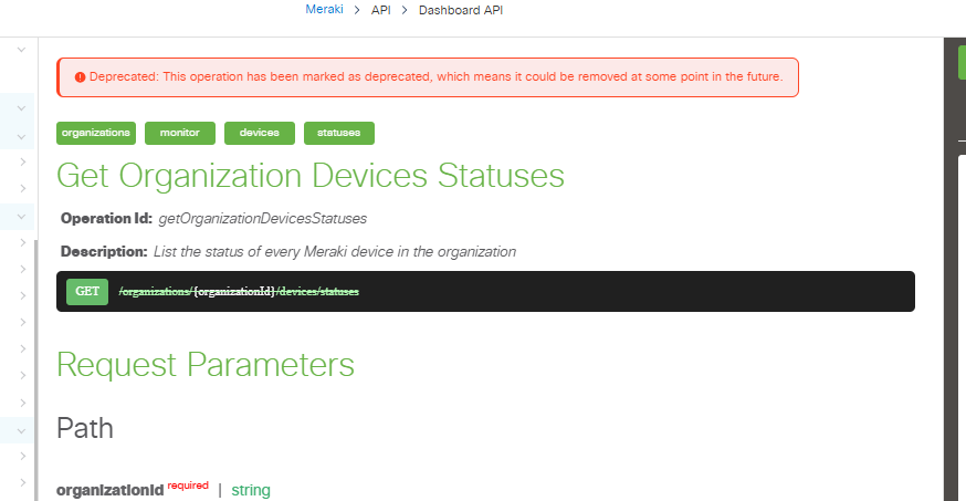 Pull Network Status via API - The Meraki Community