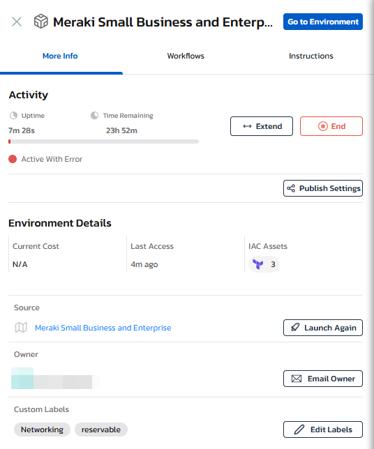 Sandbox Fails to Launch - The Meraki Community