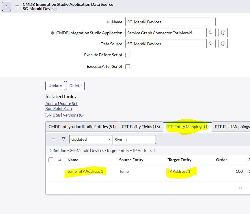 Missing entity mappings in Meraki Service Graph Connector 1.5 - The Meraki Community