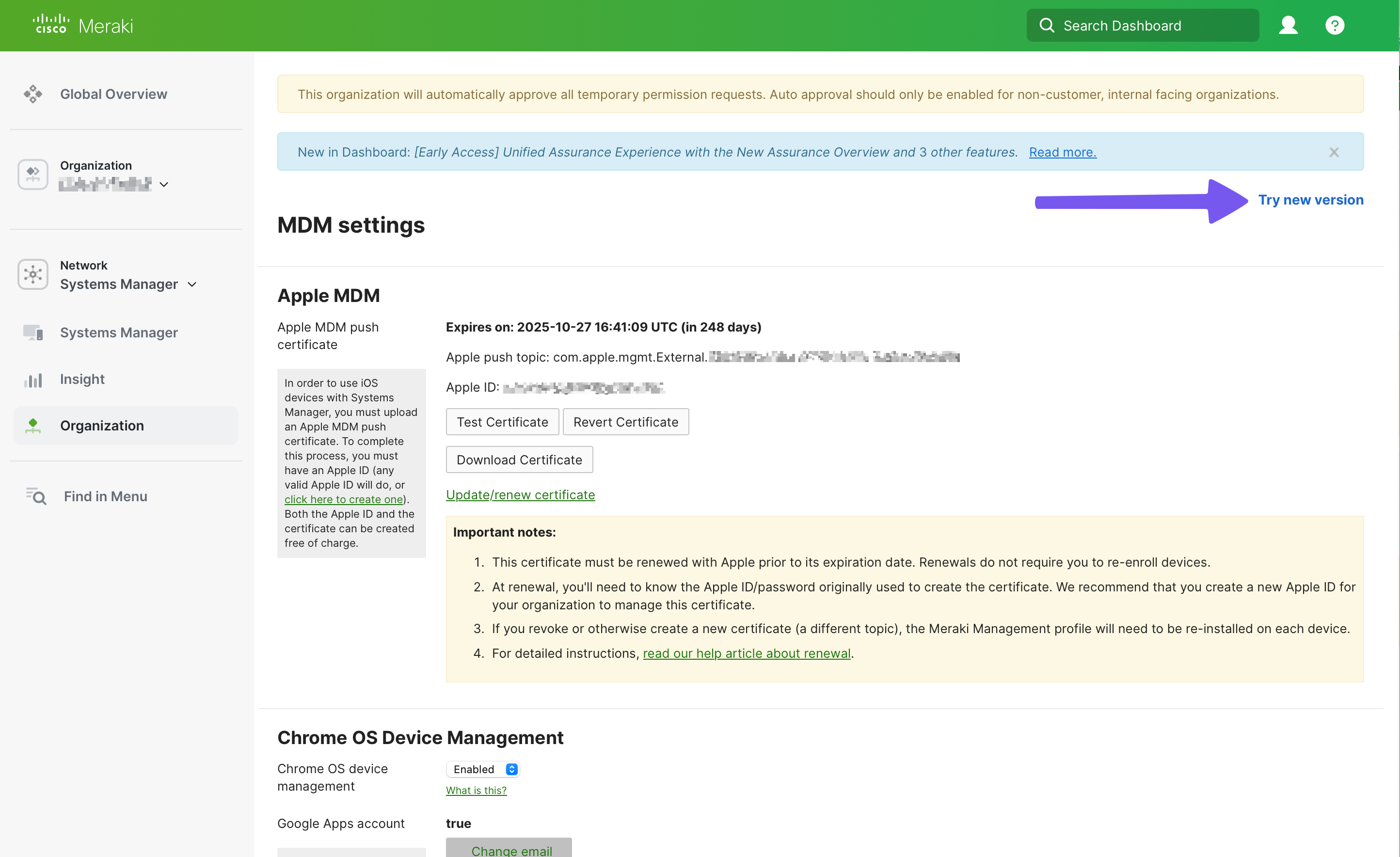 ADE server name missing - The Meraki Community