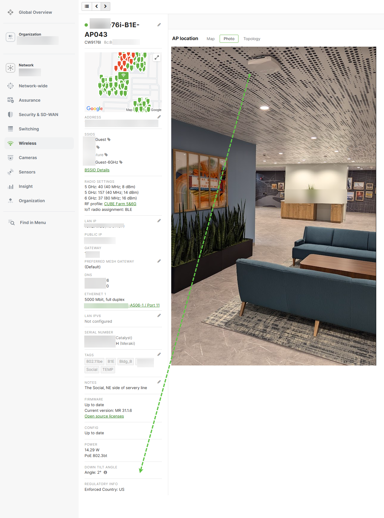 Solved: New Dashboard Feature? - CW9176 Down Tilt Angle - The Meraki ...