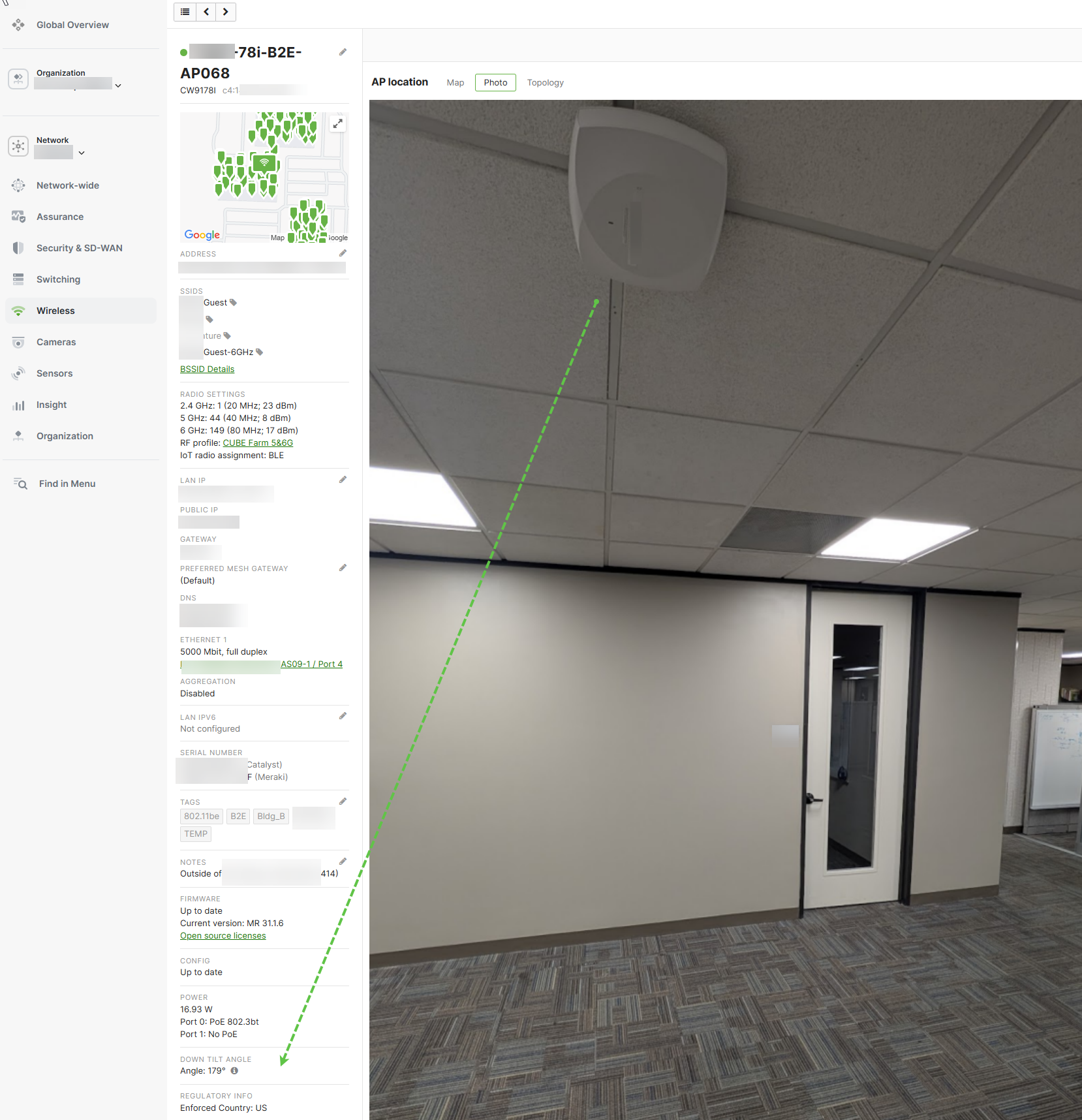Solved: New Dashboard Feature? - CW9176 Down Tilt Angle - The Meraki ...