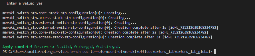 Solved: Assistance Needed with Meraki STP Configuration via Terraform ...