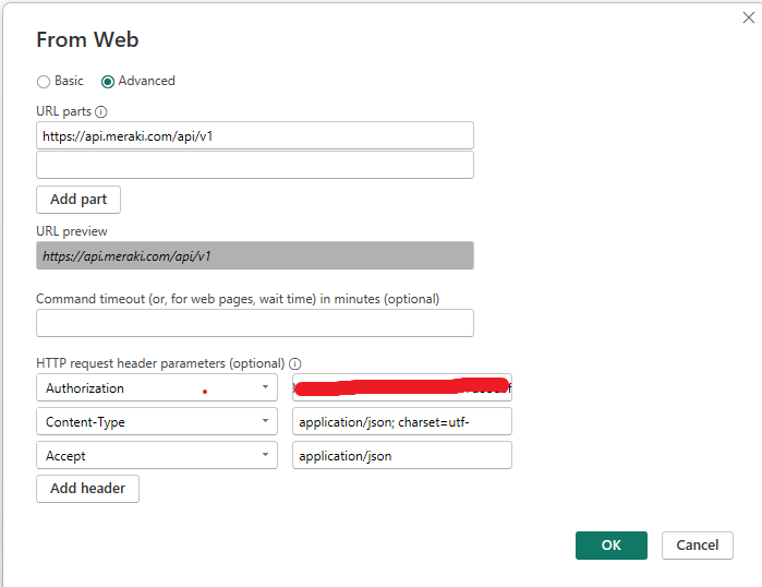 Solved: Trouble connecting to Meraki API with Power BI - The Meraki Community