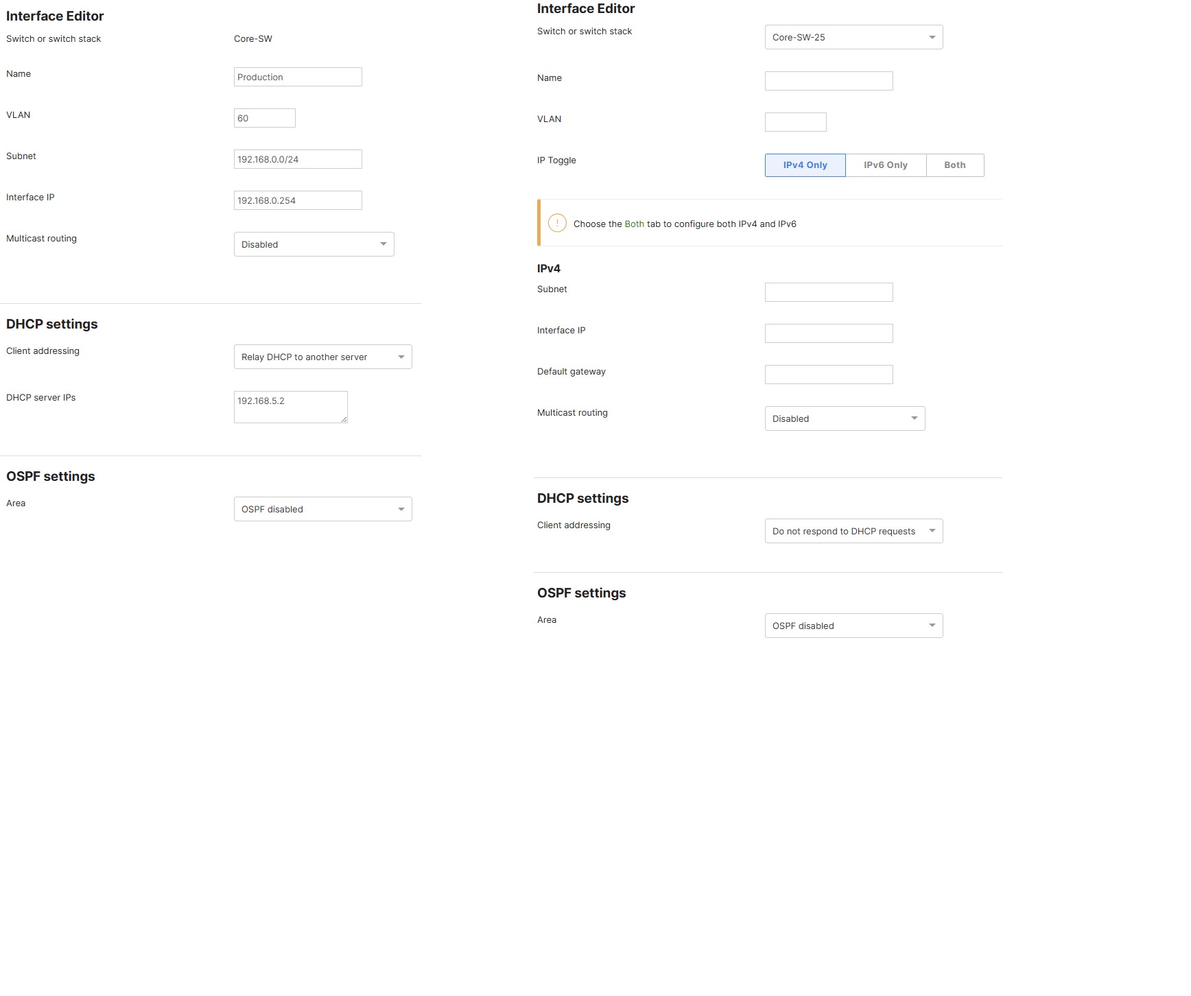 DIfferent VLAN config options in C9300 than MS425 - The Meraki Community