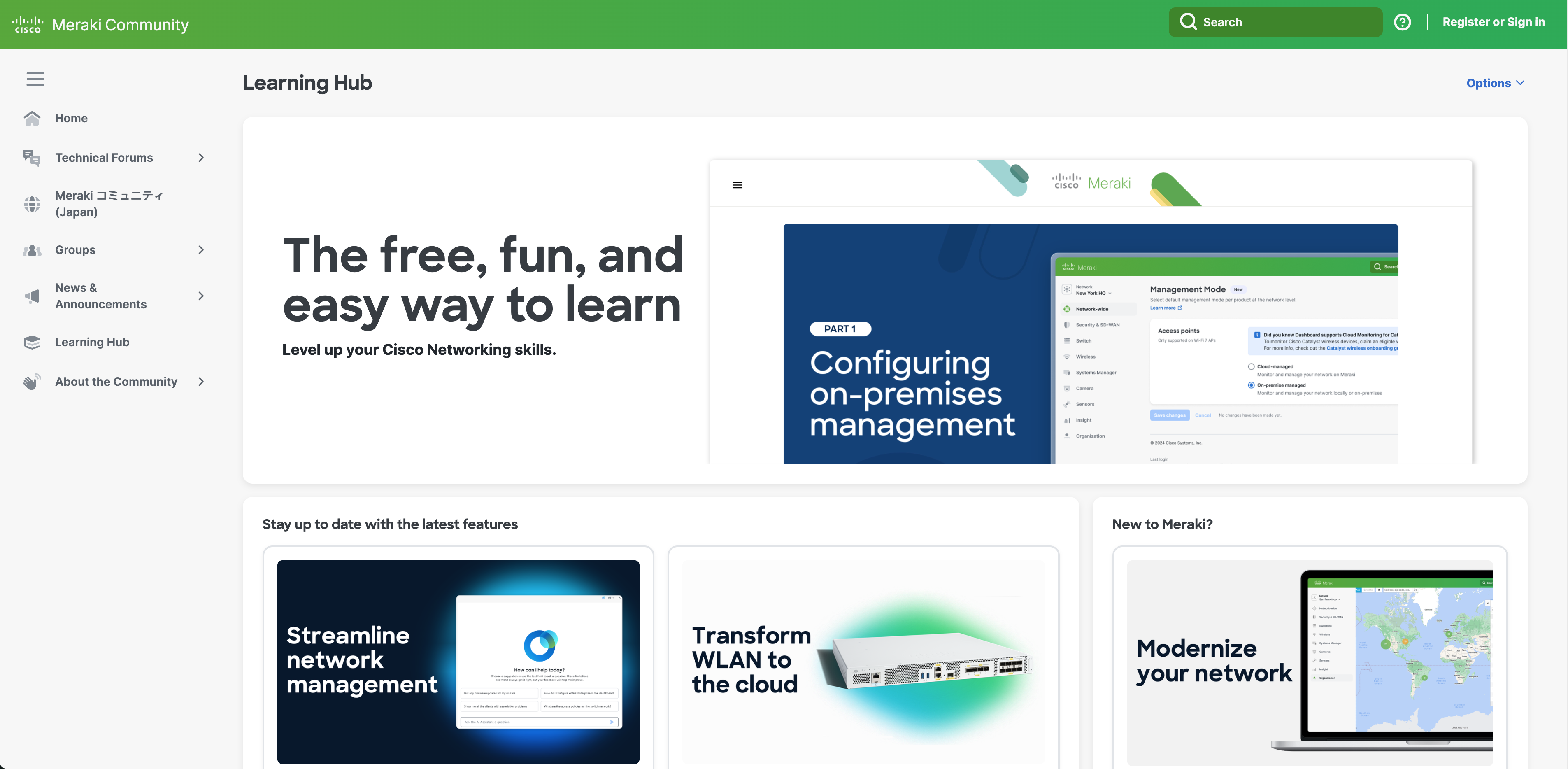 Introducing a New & Improved Learning Hub - The Meraki Community