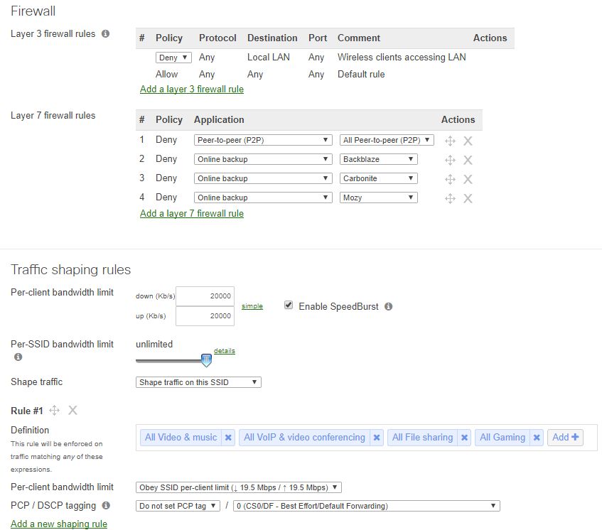 Ap Traffic Shaping The Meraki Community