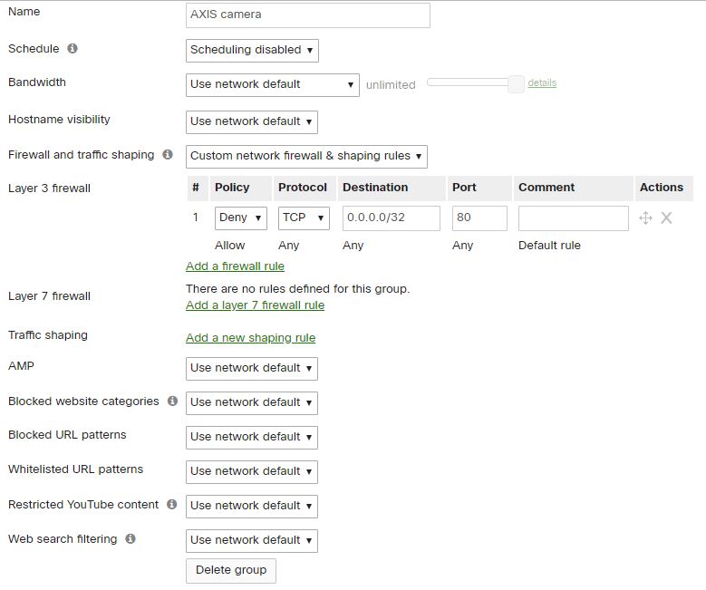 Solved: Block port 80 / Internet - The Meraki Community