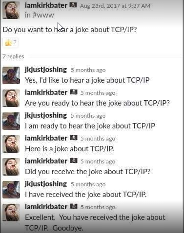 Funniest networking Joke ? Give me your best... - The Meraki Community