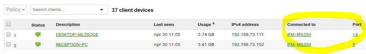 Solved: MX64 - how to identify which mac addresses is attached to which ...