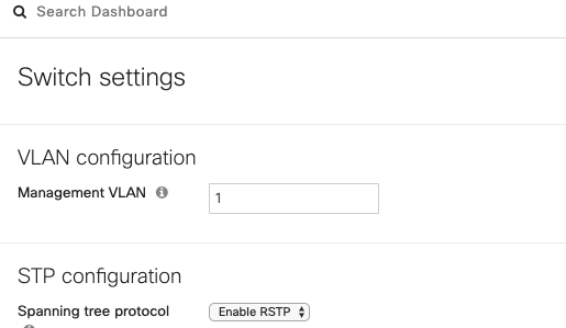 Meraki MS Switch Settings Management VLAN - The Meraki Community
