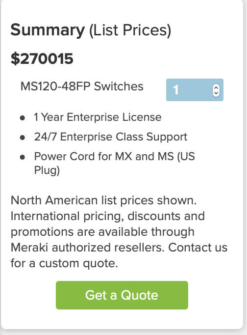 Meraki Cost Calculator - The Meraki Community