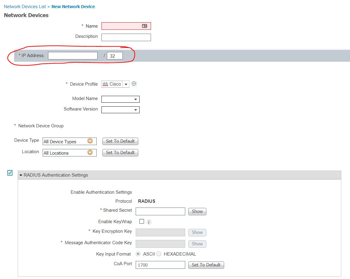 Solved: Adding Meraki AP as a "network device" on a Cisco ISE - The ...