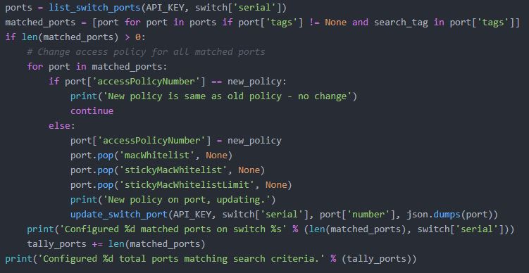 Solved: github update_ports script, 400 status code > resolved by removing port att... - The ...