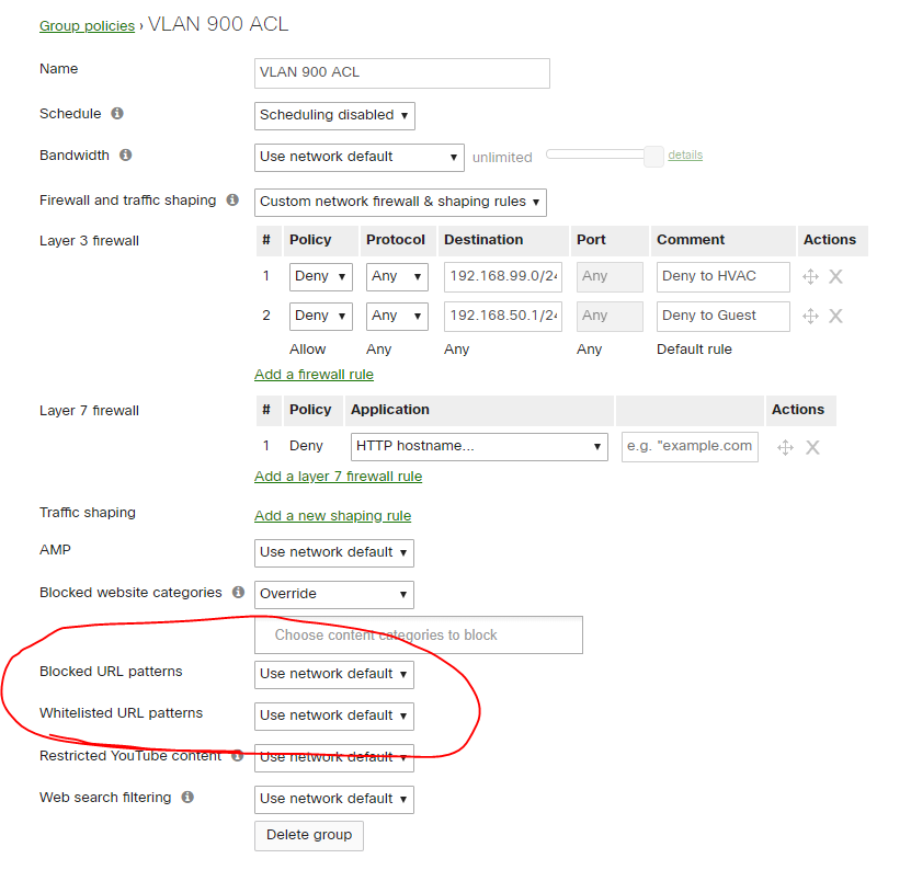 Solved: URL Filtering only for a specific SSID / VLAN - The Meraki ...